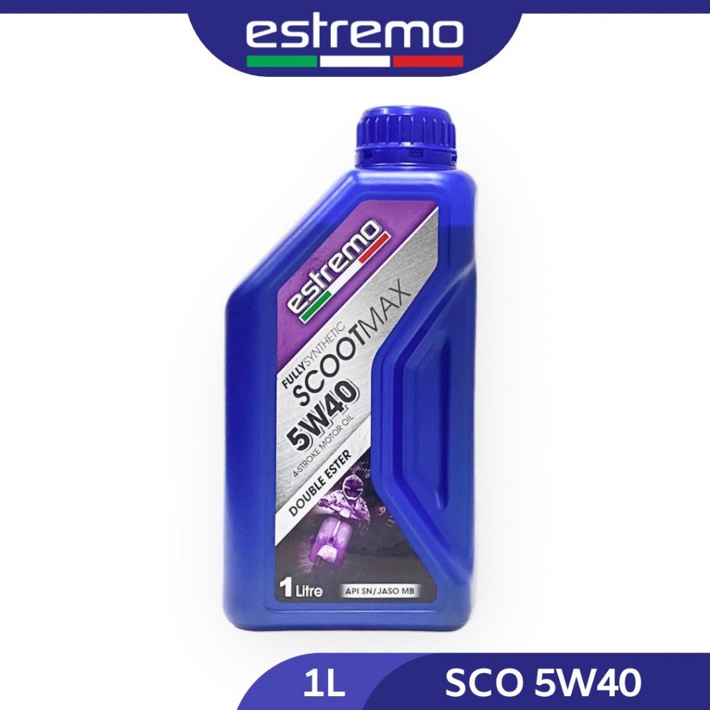 Estremo HeatPro Scootmax Fully Synthetic 4-Stroke Scooter Motor Oil 5W40 (1L) | Shopee Malaysia