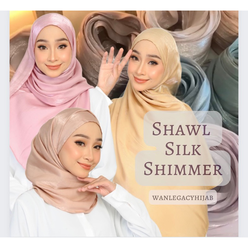 Shawl silk Shimmering | Shawl shimmering | Shopee Malaysia