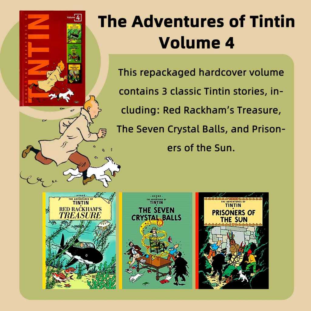 TINTIN COLLECTION -THE ADVENTURES OF TINTIN by Herges (TinTin Comic Strip Series hardcover 8 ...