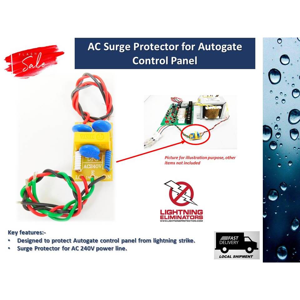 AC Lightning Surge Protector for Autogate control panel / AC Surge ...