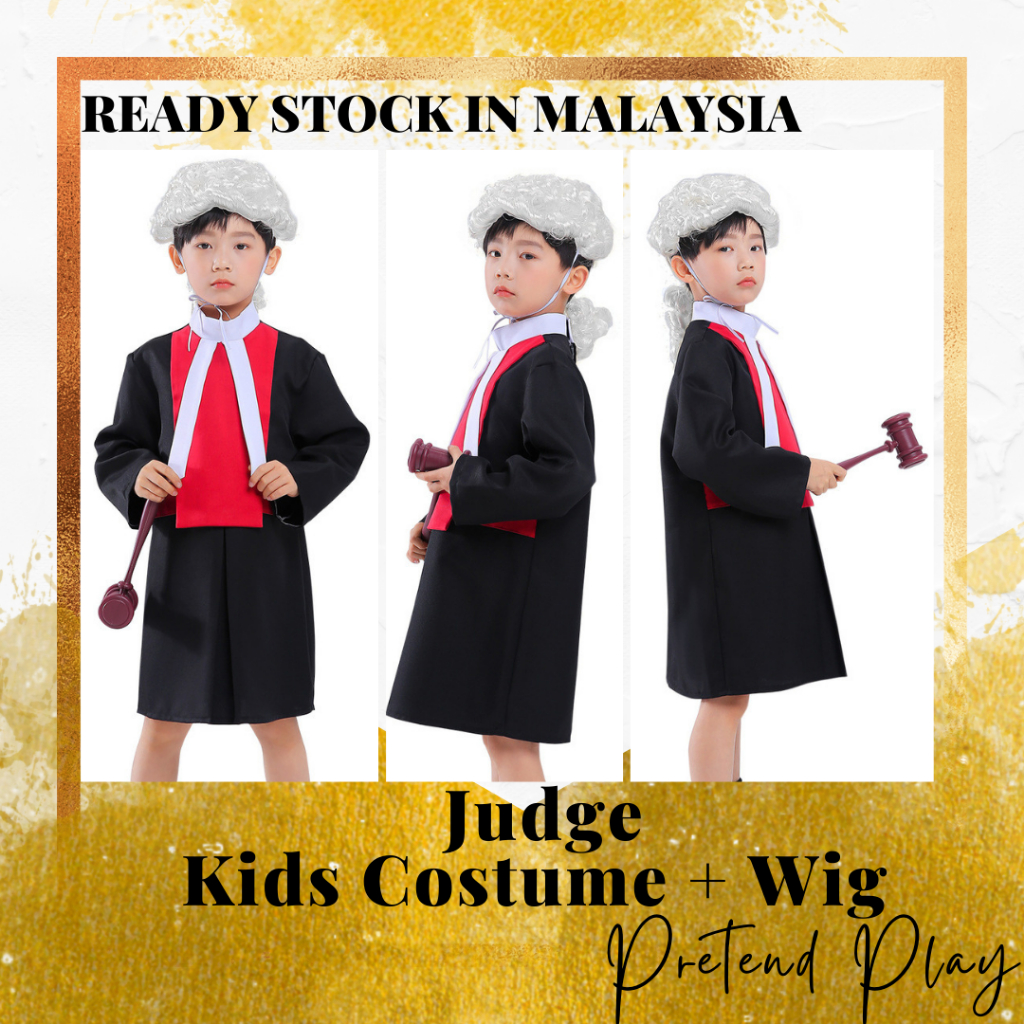 Kids Costume - Cosplay Occupation Uniform Career Day For Judge Kostum ...