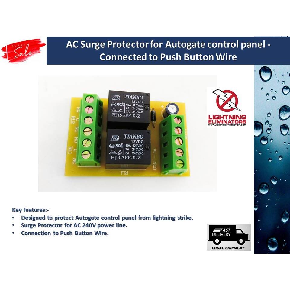 AC Lightning Surge Protector for Autogate control panel / AC Surge ...