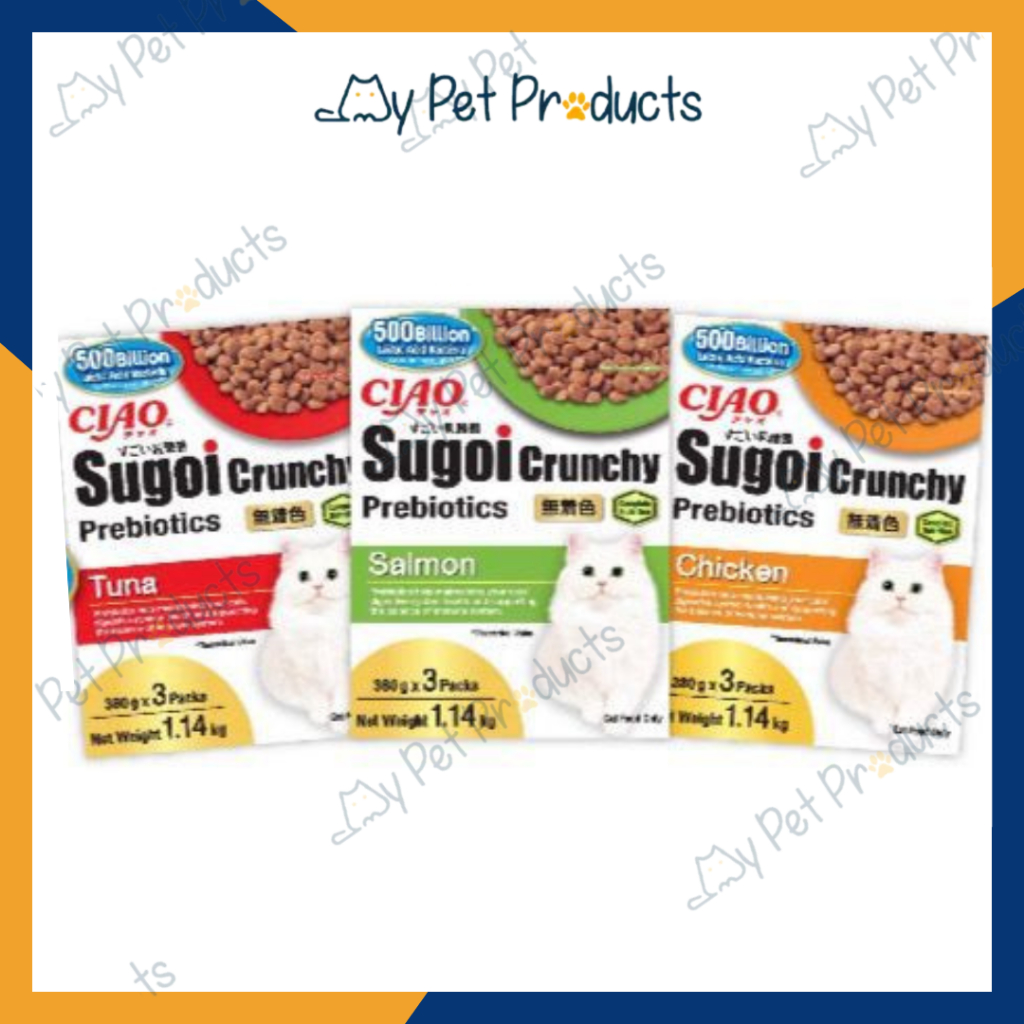 CIAO SUGOI CRUNCHY PLUS PREBIOTICS FOR CAT 1.14KG [ASSORTED TYPES ...
