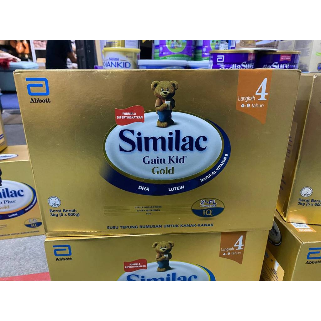 SIMILAC GAIN KID GOLD STEP 4 (3KG) / EXP FEB 2024 / SUSU TEPUNG RUMUSAN ...
