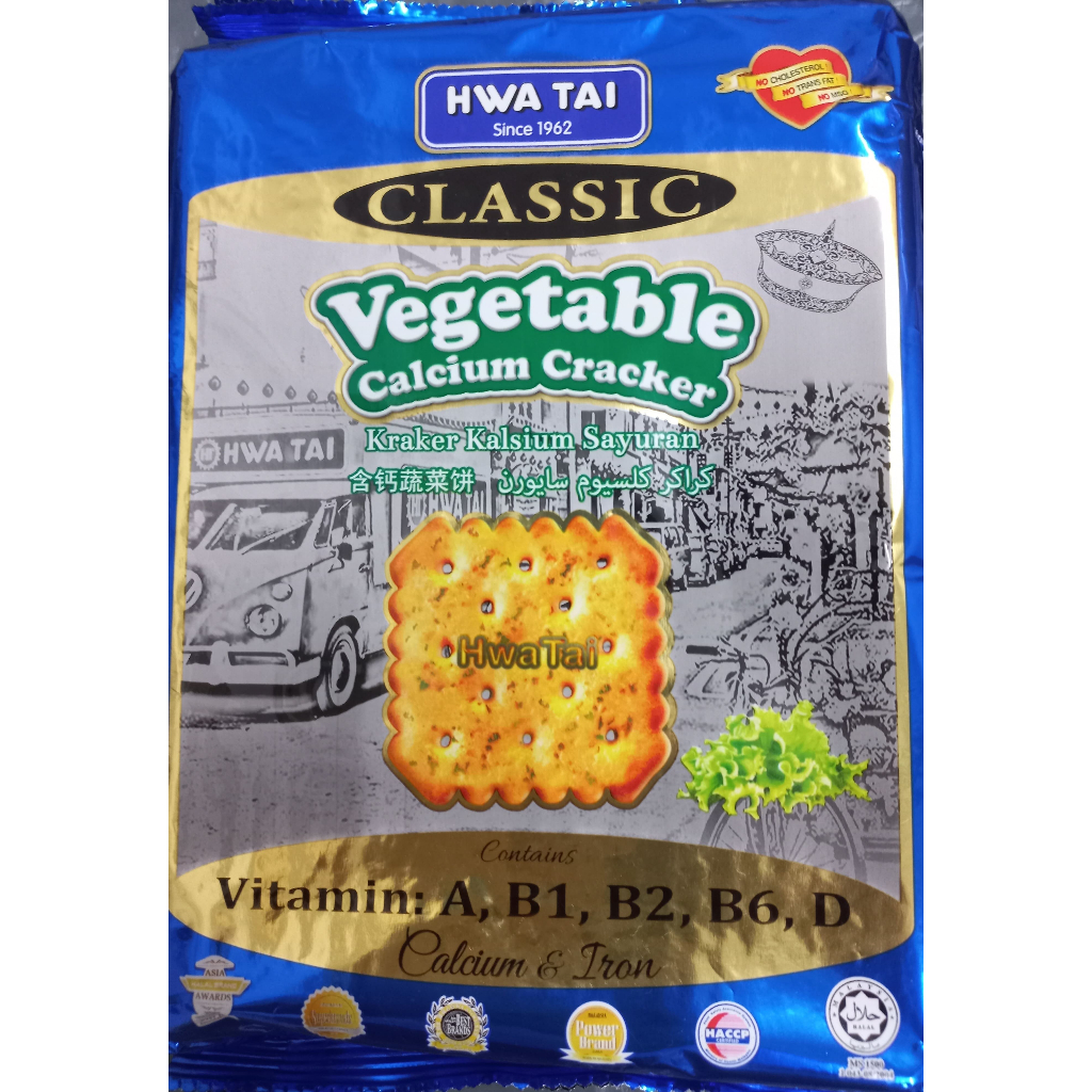 Hwa Tai Classic Vegetable Cream Cracker / Kraker Kalsium Sayuran (300g ...