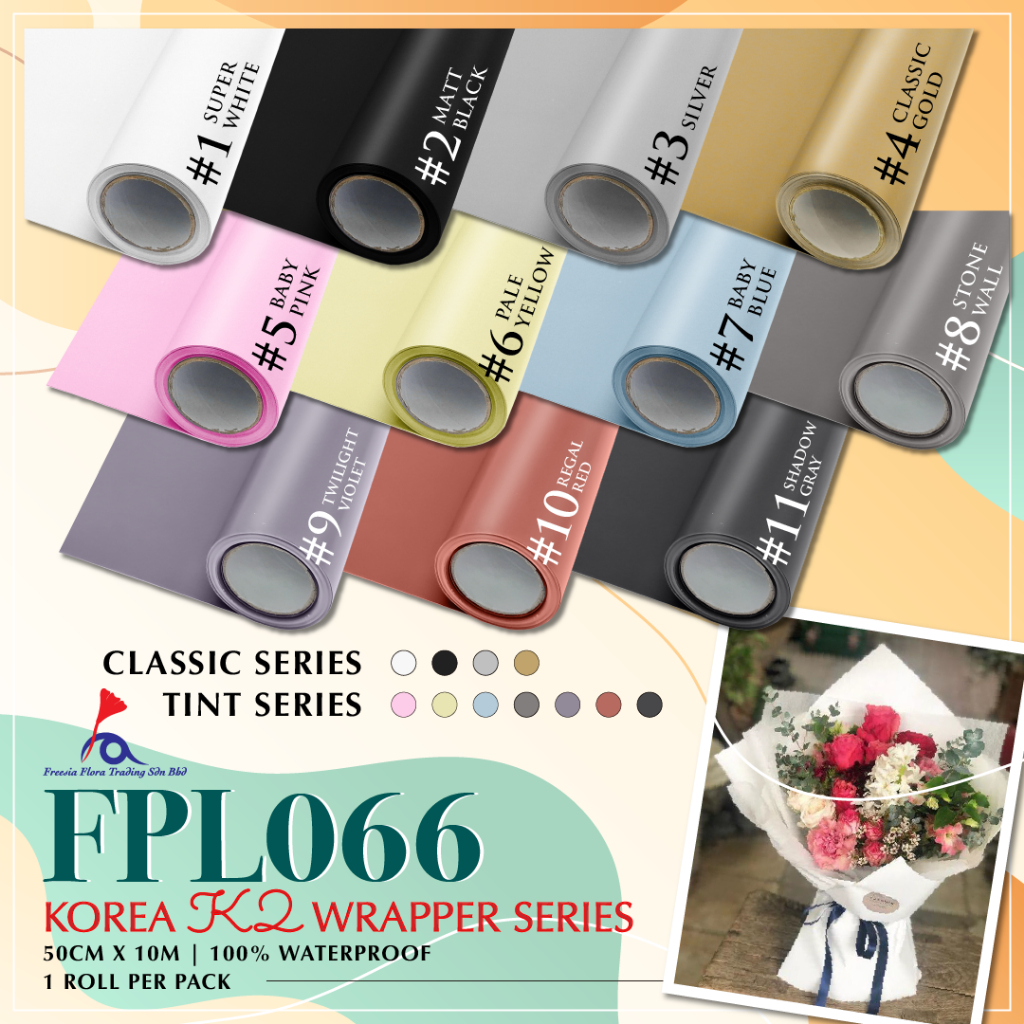 FREESIA Korea K2 OPP Wrapper (50cm*10m) - FPL066 | Shopee Malaysia