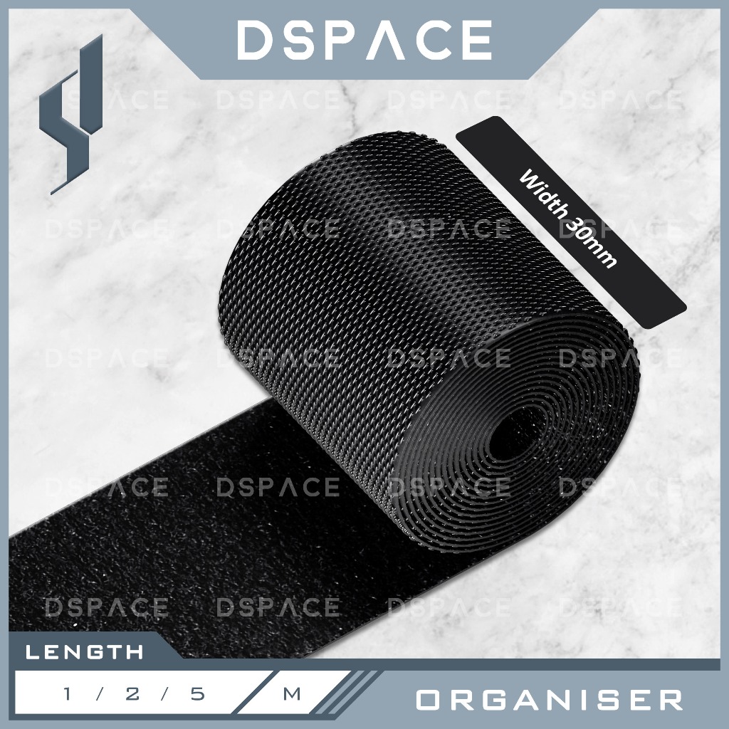 30mm Black Cable Organizer Wire Winder Velcro Strip Tape holder Power ...