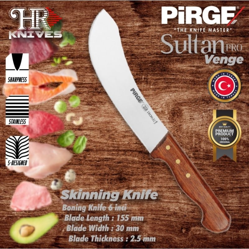 Pirge Rose Skinning Knife Bullnose 15 cm -Pisau Lapah -Bullnose ...
