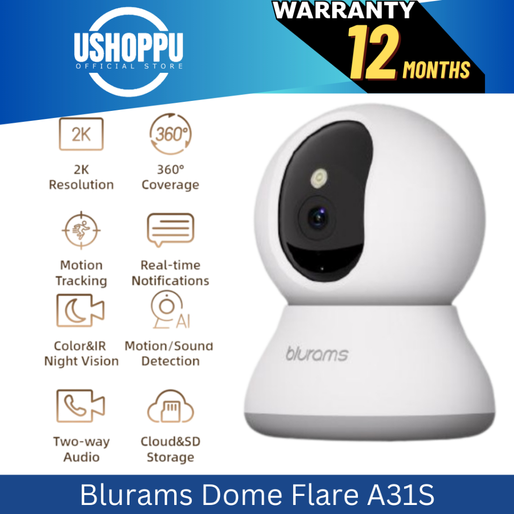 Blurams Dome Flare A31S Camera 2K HD 360° FOV Color Night vision Motion ...