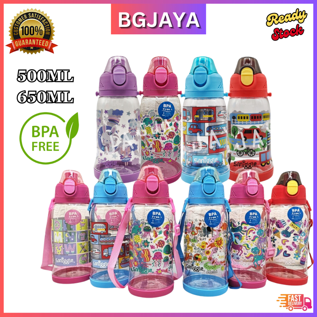 500ML/650ML NEW Smiggle Kids Water Bottle BPA Free Botol Air Kanak (BGJAYA) | Shopee Malaysia