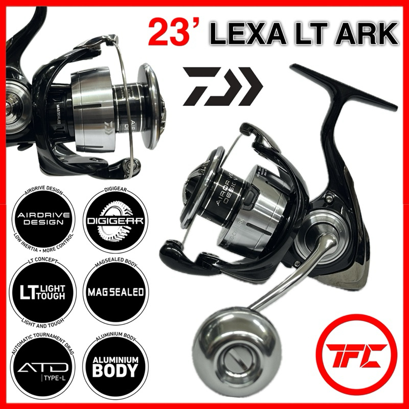 2023 New DAIWA LEXA LT ARK (G) 23’ Spinning Reel AirDrive Design SW FW Aluminum Knob Body ...