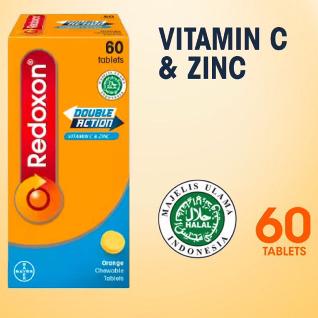 (exp:8/25)60 tablets*Redoxon Double Action Chewable Orange Tablets ...
