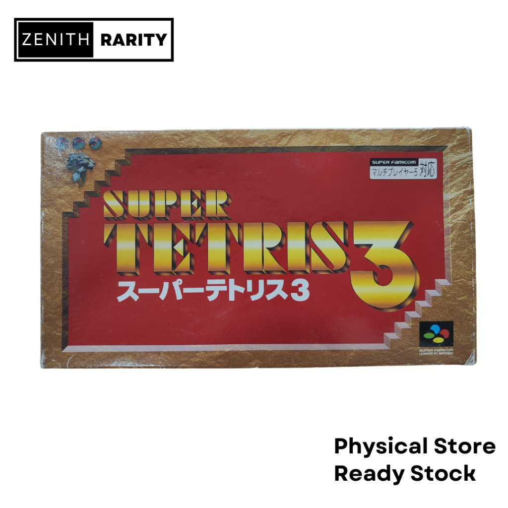 Zenith Rarity Nintendo Super Famicom SFC game Super Tetris 3 boxset ...