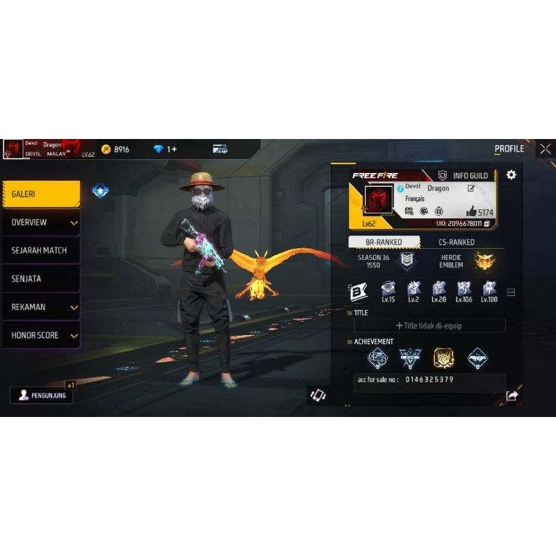 acc free fire sultan murah !!! | Shopee Malaysia