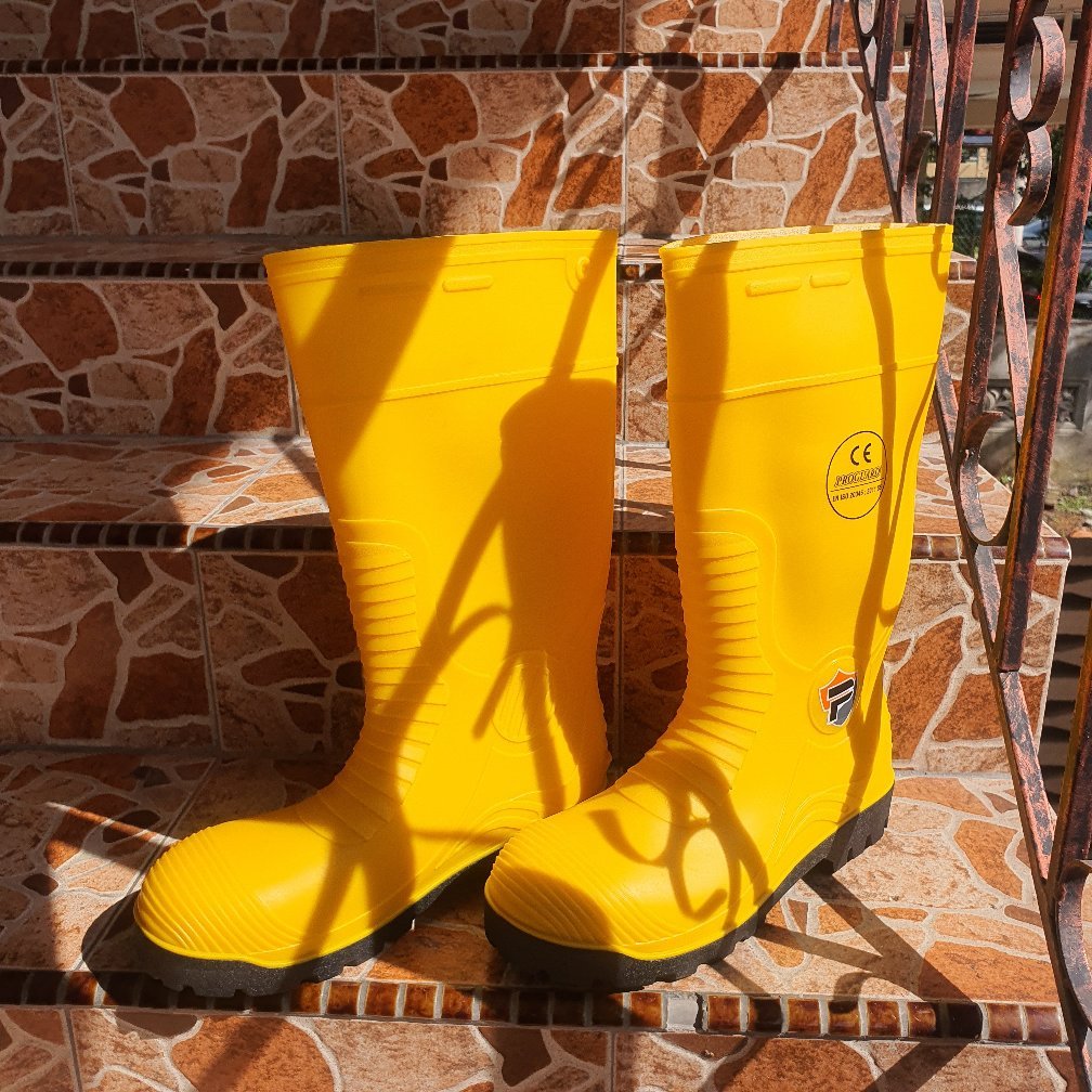 Proguard Soft PVC Yellow Safety Wellington Rubber Boots c/w Steel Toe ...