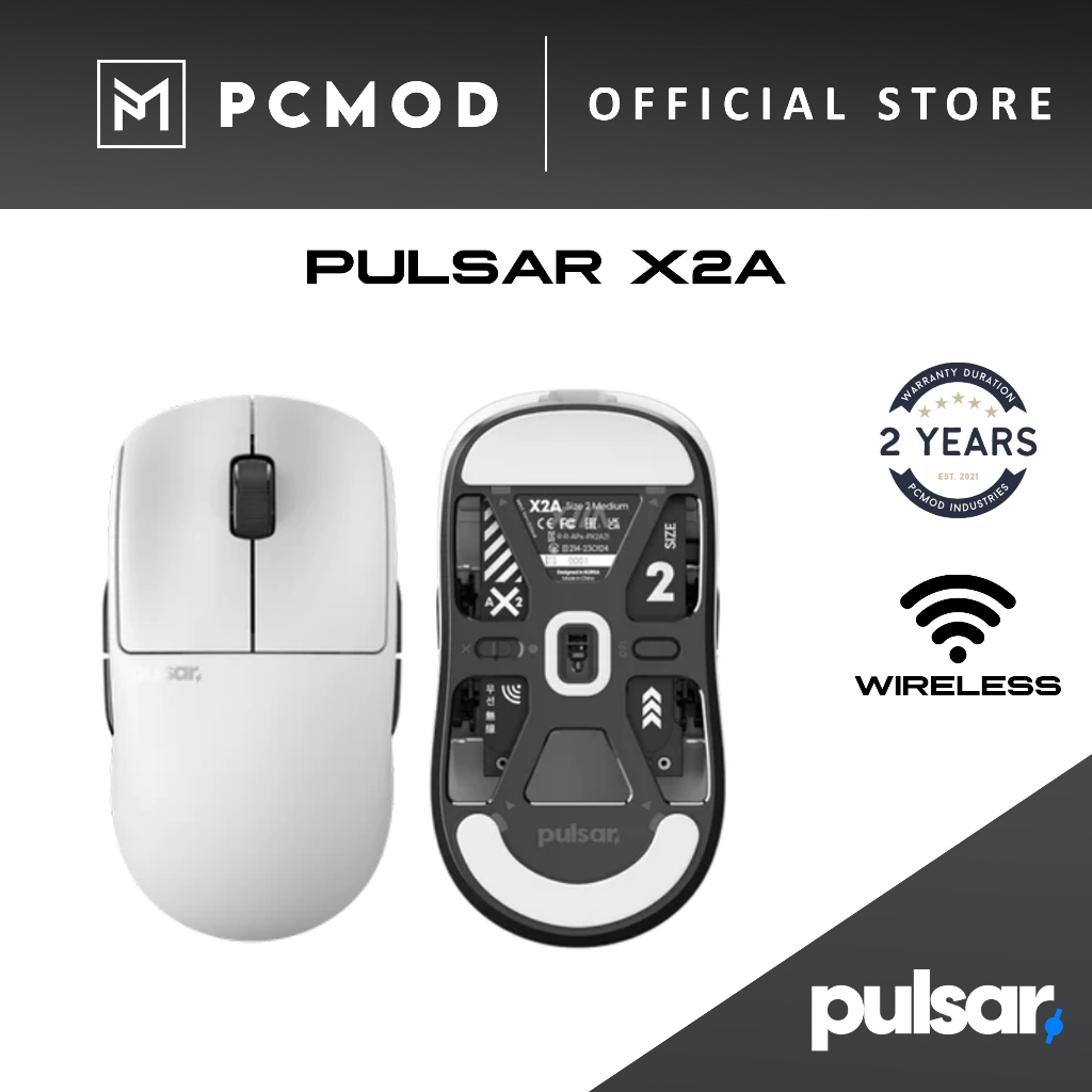 Pulsar X2A Ambidextrous Symmetrical Wireless Gaming Mouse | Mini ...