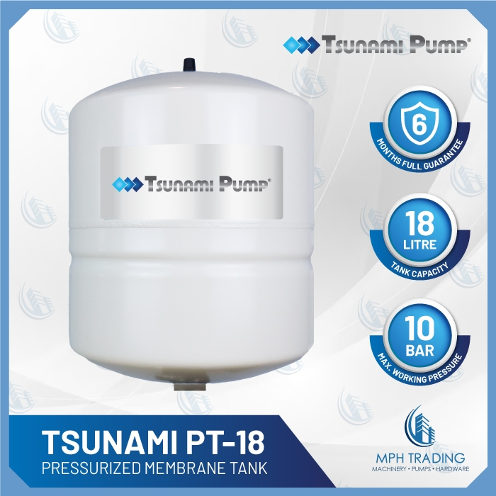 Tsunami PT18 18L Water Pump Pressurized Membrane Tanks Accessories ...