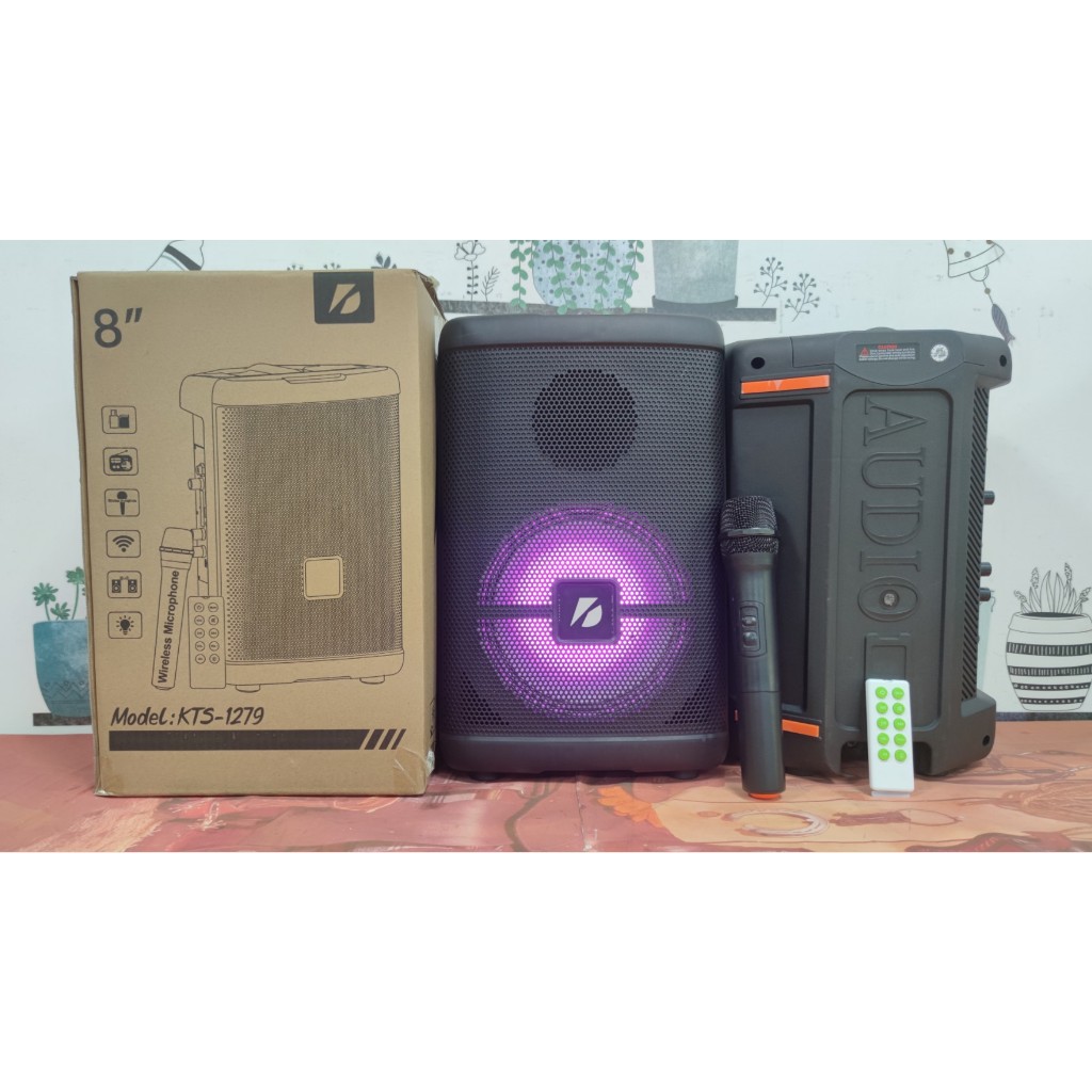 KTS-1279 ( 8 inch )Wireless Portable Bluetooth Speaker With Led Light ...