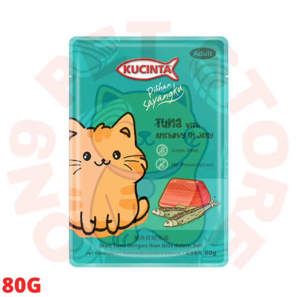 KUCINTA 80G Pouch Cat Food/ Wet Cat Food/ Makanan Kucing/ Pet Food ...