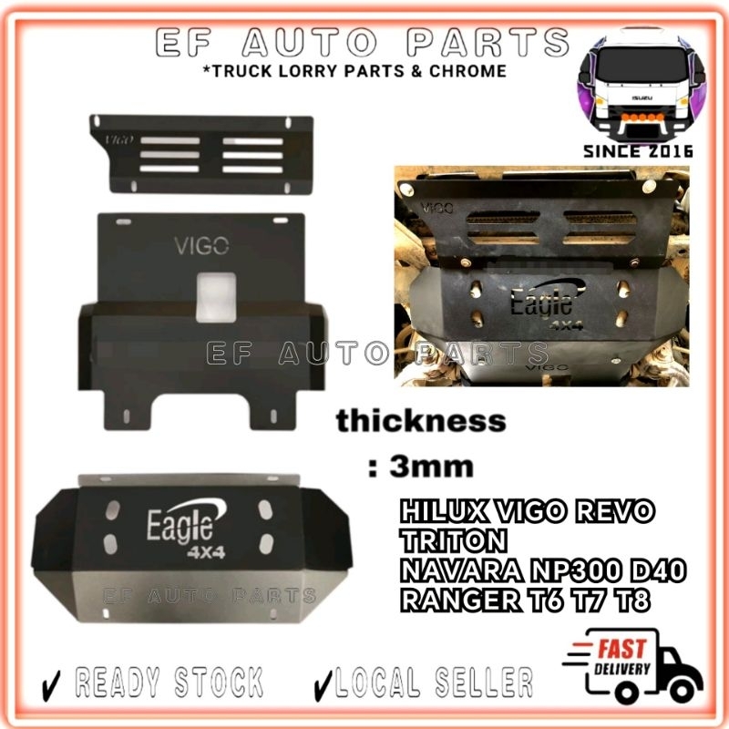 4X4 3MM STONE GUARD SKID PLATE HILUX VIGO REVO ROGUE RANGER T6 T7 T8 ...