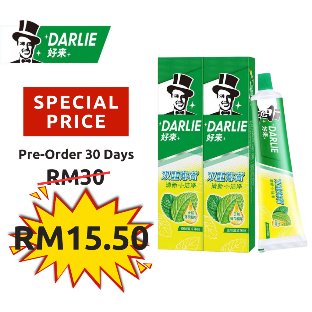 Darlie Toothpaste 225g x 2 Expire 2026 Double Action Original Strong ...
