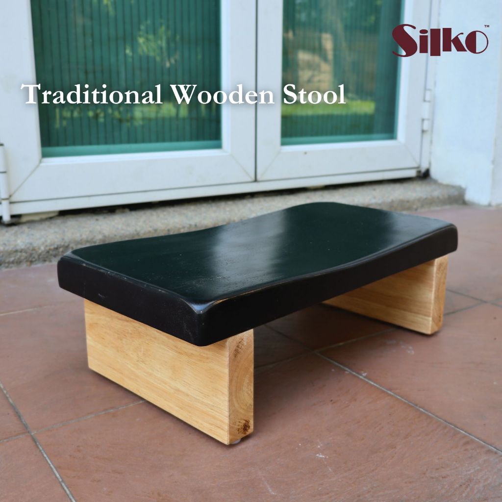 Bangku Kayu | Wooden Sitting/Standing Stool diperbuat daripada 100% ...