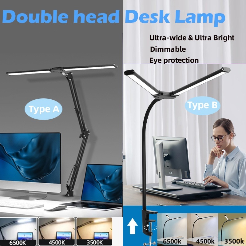 LED Desk Lamp Meja Lampu Lamp Study 3 Colors Dimmable Adjustable ...