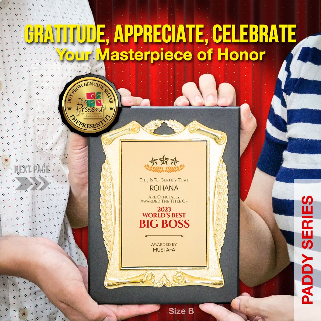 Heartfelt Gratitude Custom Supreme Wooden Plaque of Honor Award, with ...