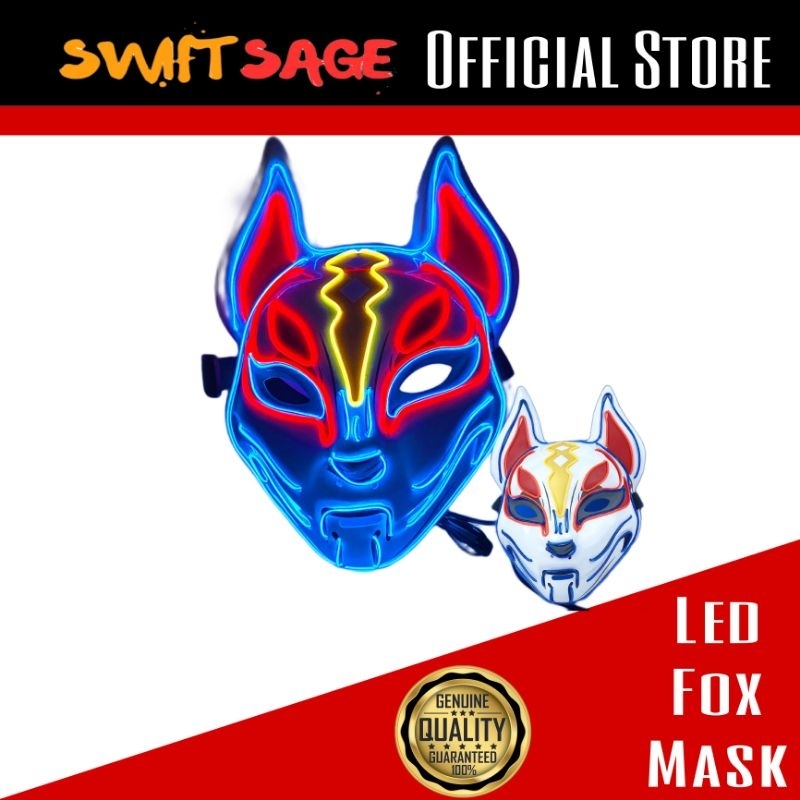 SWIFT SAGE LED ANIME FOX 3 COLOUR MASK | Shopee Malaysia