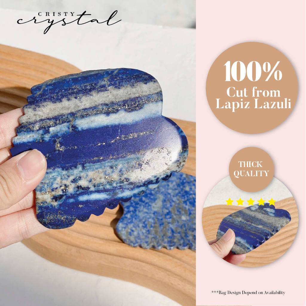 CRISTY CRYSTALS Lapis Lazuli Gua Sha Tool for Face & Body | Crystal ...