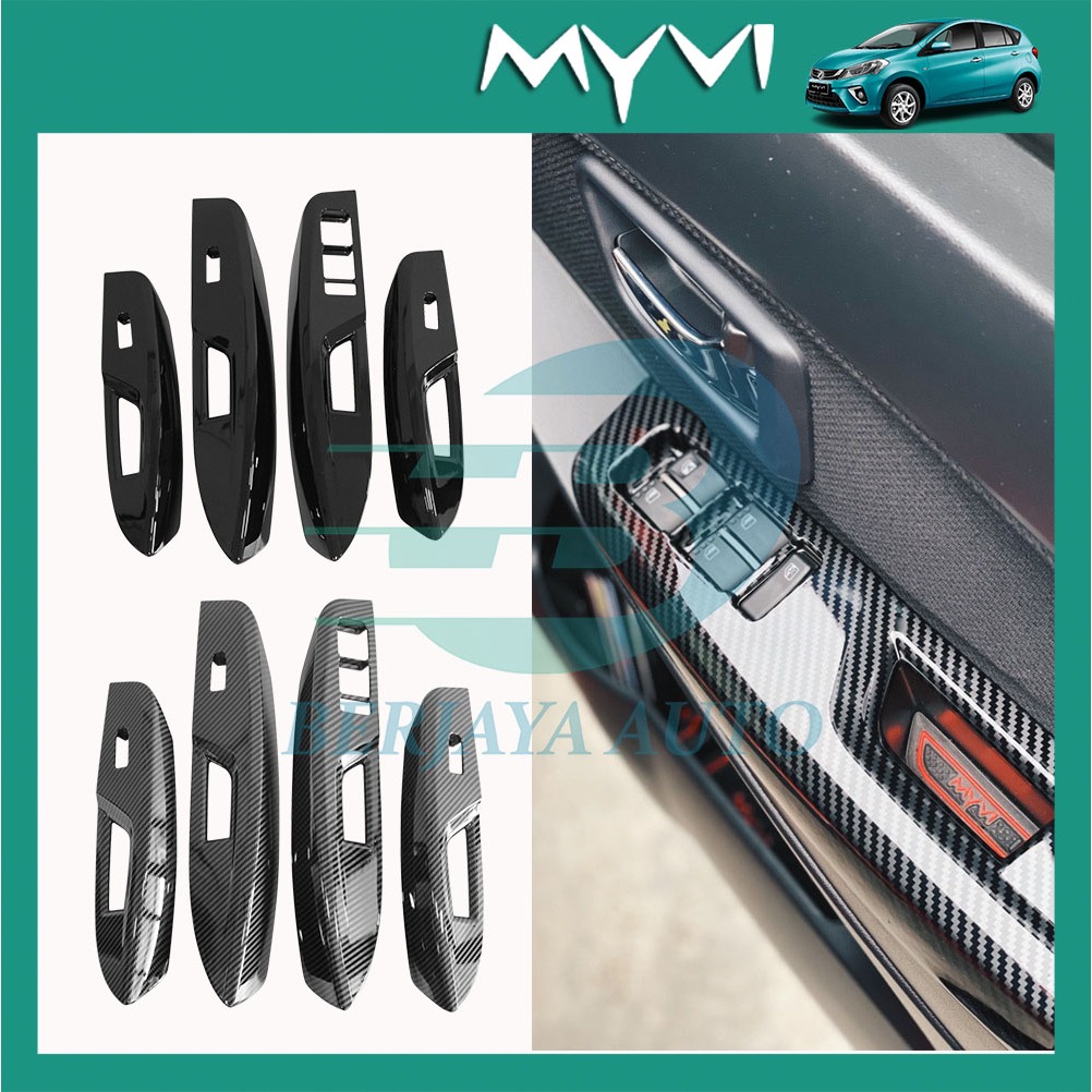 Perodua Myvi Gen3 Gm3 (2018-2024) Carbon Fiber Window Switch Frame ...
