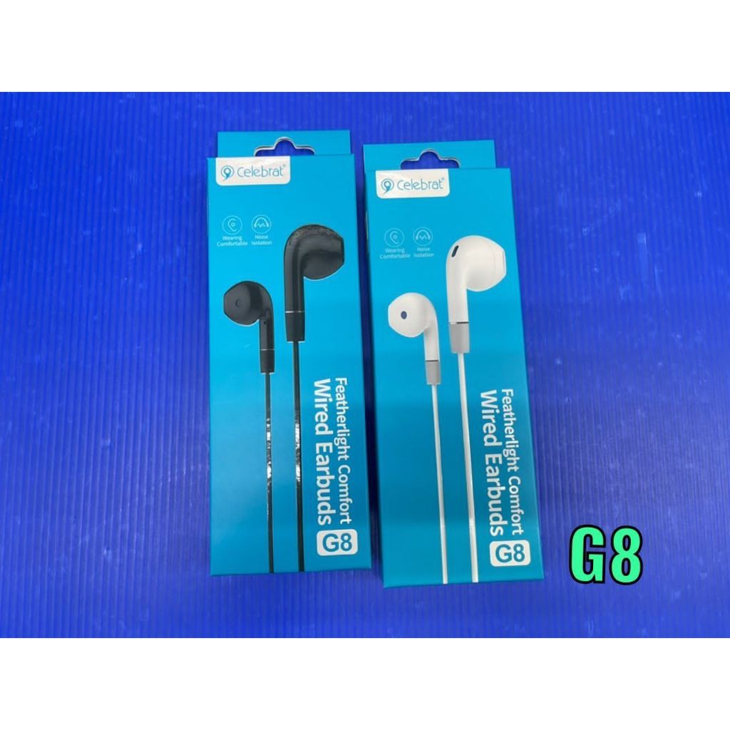 ORIGINALY Celebrate G8 Handsfree (WHITE) | Shopee Malaysia