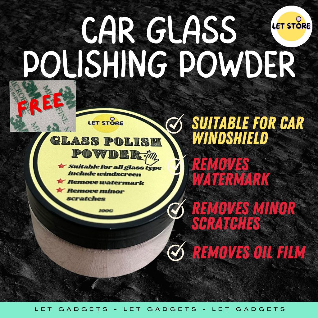 Glass Polishing Powder LET Premium Quality Premium Free Sponge ...