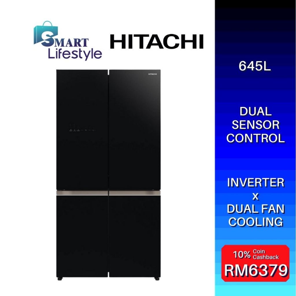 Hitachi Multi Door Bottom Freezer Inverter Refrigerator (645L) R ...