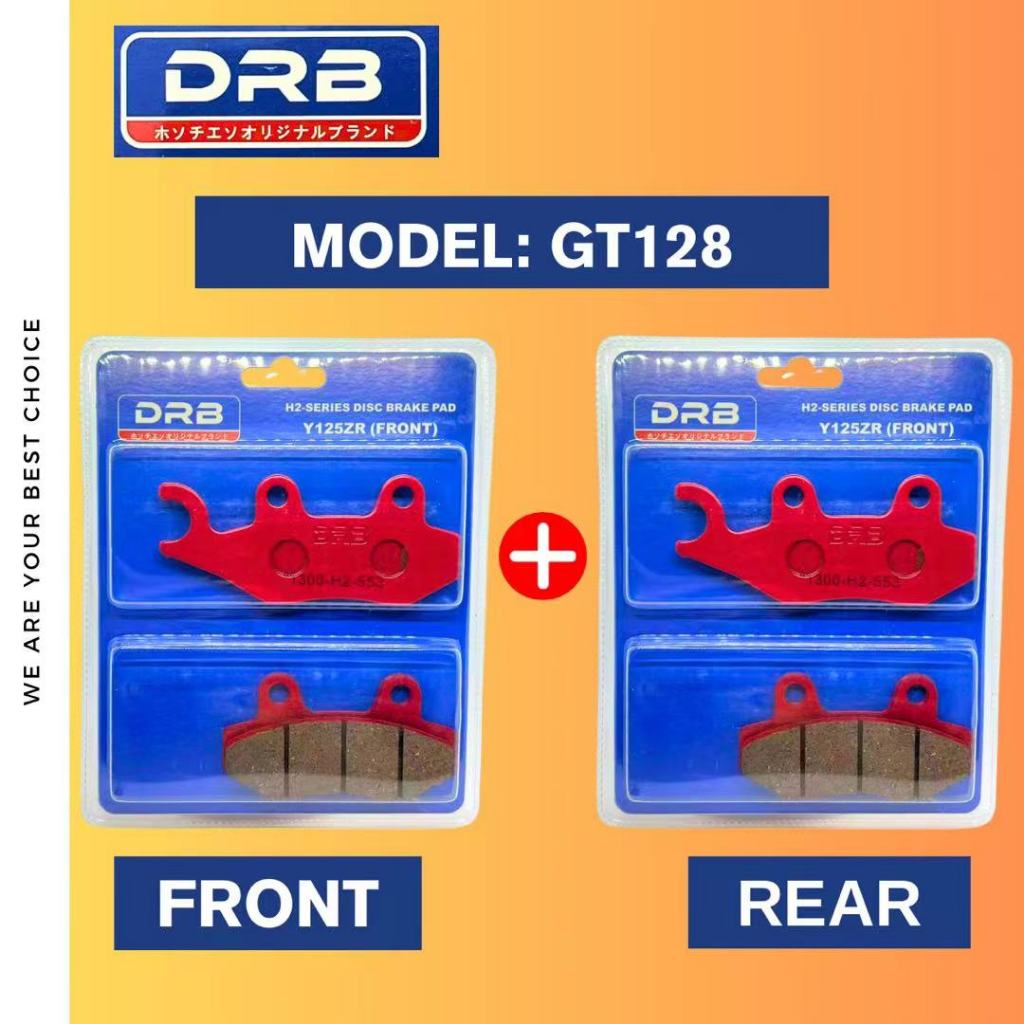 GT128 GT 128 MODENAS DISC BRAKE PAD DRB H2-SERIES FRONT & REAR ( 1SET ...