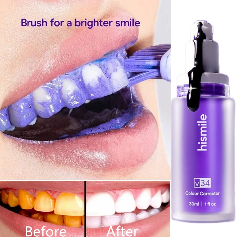 Teeth Whitening v34 Toothpaste Hismile Paste Ubat Pemutih Gigi ... Teeth Whitening v34 Toothpaste Hismile Paste Ubat Pemutih Gigi ...