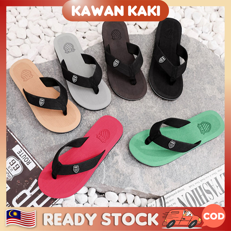 KKS Lelaki Selipar Perempuan Selipar Flip Flops Men Selipar Ringan ...