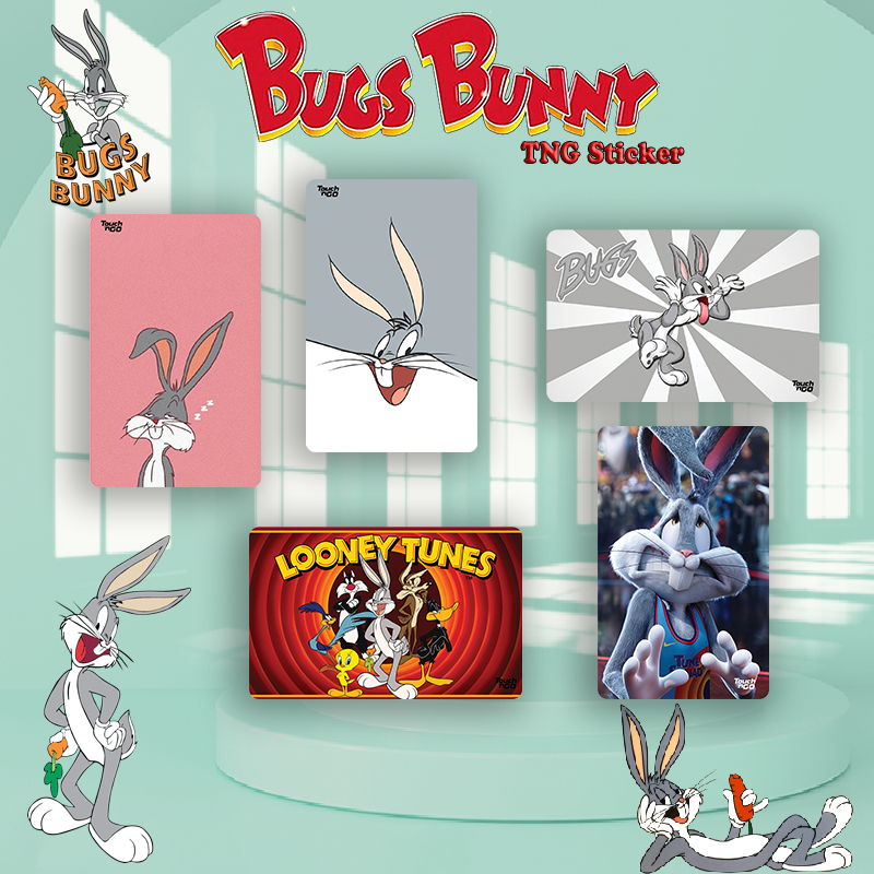 Bugs Bunny TNG Sticker - Tng Touch N Go Sticker/Bank Card Sticker Cover ...