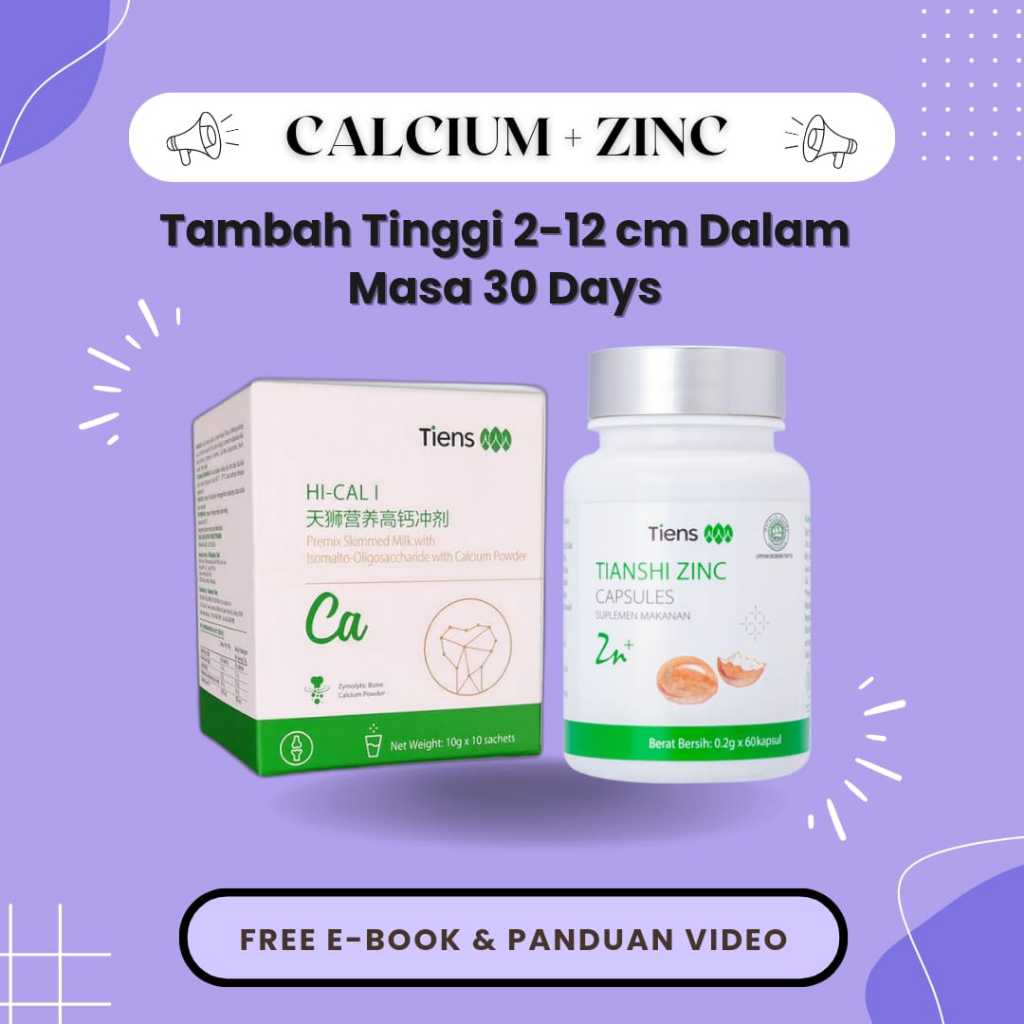 UBAT TINGGI BADAN PENINGGI SUPER HEIGHT BERKESAN CEPAT FULL PACK TAMBAH ...