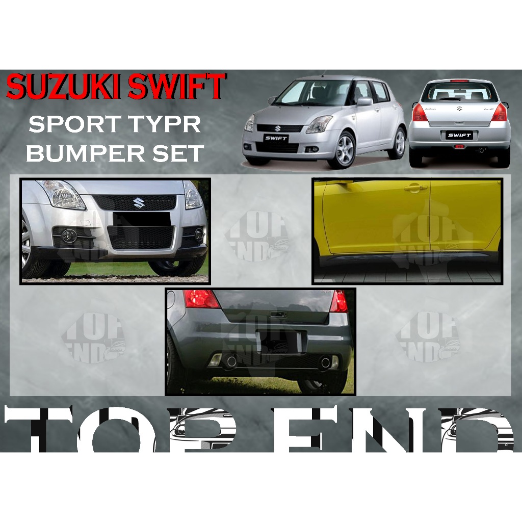 SUZUKI SWIFT SPORT TYPE BUMPER SET FRONT BUMPER SIDE SKIRT REAR BUMPER ...