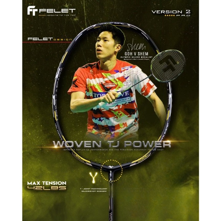 Felet WOVEN TJ POWER V2 High End Racket (100%Original) | Shopee Malaysia