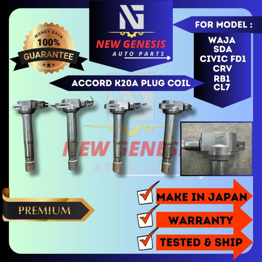 HONDA K20 K24 K20A K24A Ignition Plug Coil TEC Plug Coil HONDA Accord ...