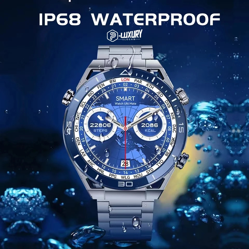 Ultramate Smart Watch 1.5 inch Screen HD Display Compass NFC Access ...