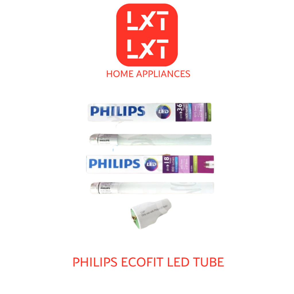 PHILIPS ECOFIT 18W/36W T8 LED TUBE COOL DAY LIGHT 60CM/120CM Lampu Panjang Lampu Led Lampu ...