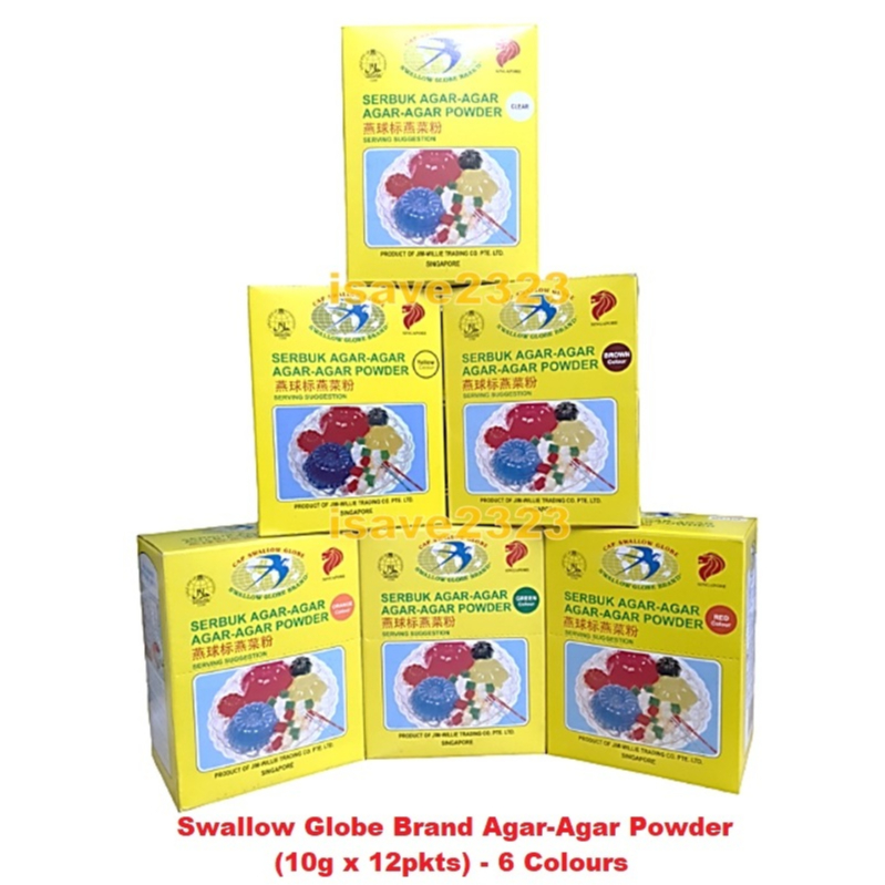 [HALAL] Swallow Globe Brand Agar-Agar Colour Powder (10g x 12pkts ...