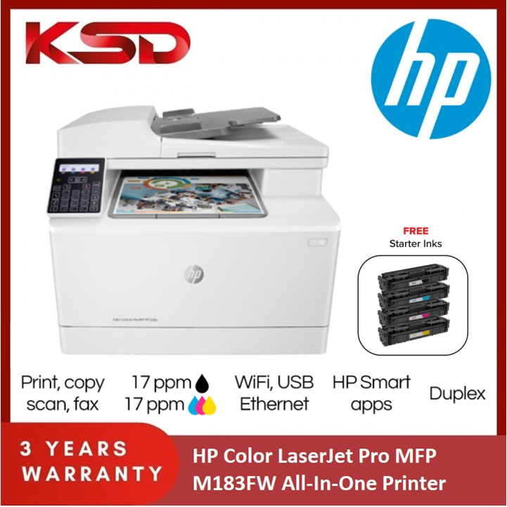 HP COLOR LASERJET PRO MFP M183FW / LASERJET PRO M183FW LASER PRINTER ...