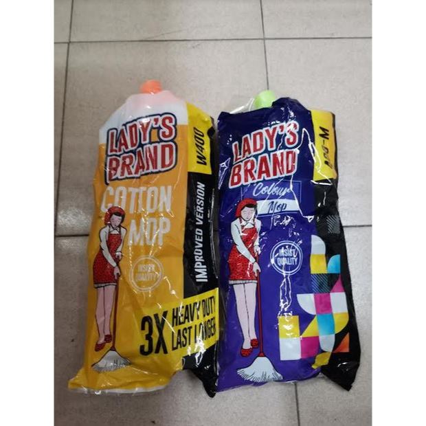 White(400W)/Color(400m) Cotton Mop Head /Kepala Mop Lantai (No Handle ...