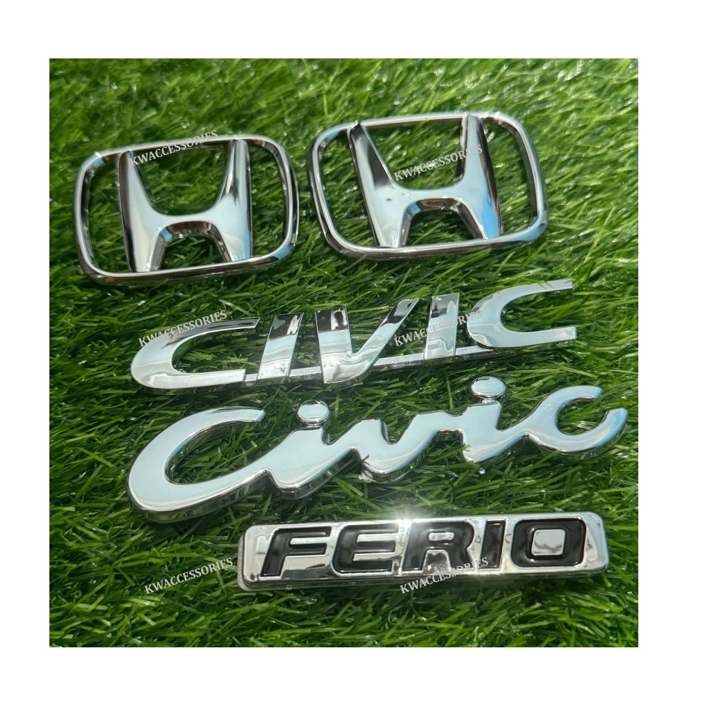 Ready Stock💥Chrome Honda Civic EK EG FERIO Depan Belakang Emblem Logo ...