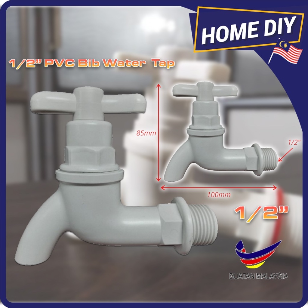 1/2" Pvc Water Tap / Water Tap Plastic / Kepala Pancur Plastic / 塑料龙头 ...