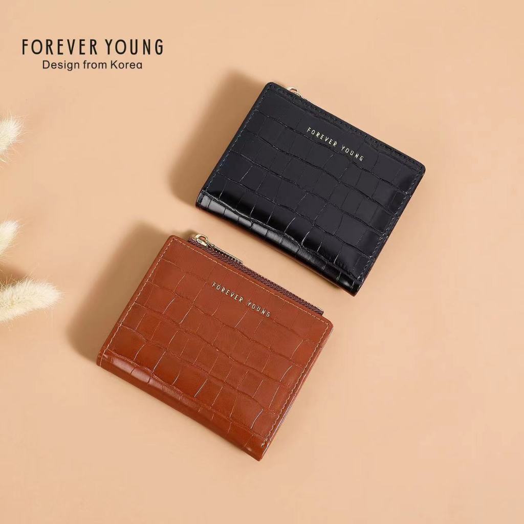 Forever Young Women's Short Wallet Coin Purse Card Holder Simple High ...